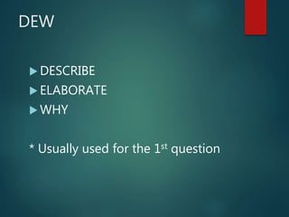 Strategies for SBC using DEW and TREES | PPTX