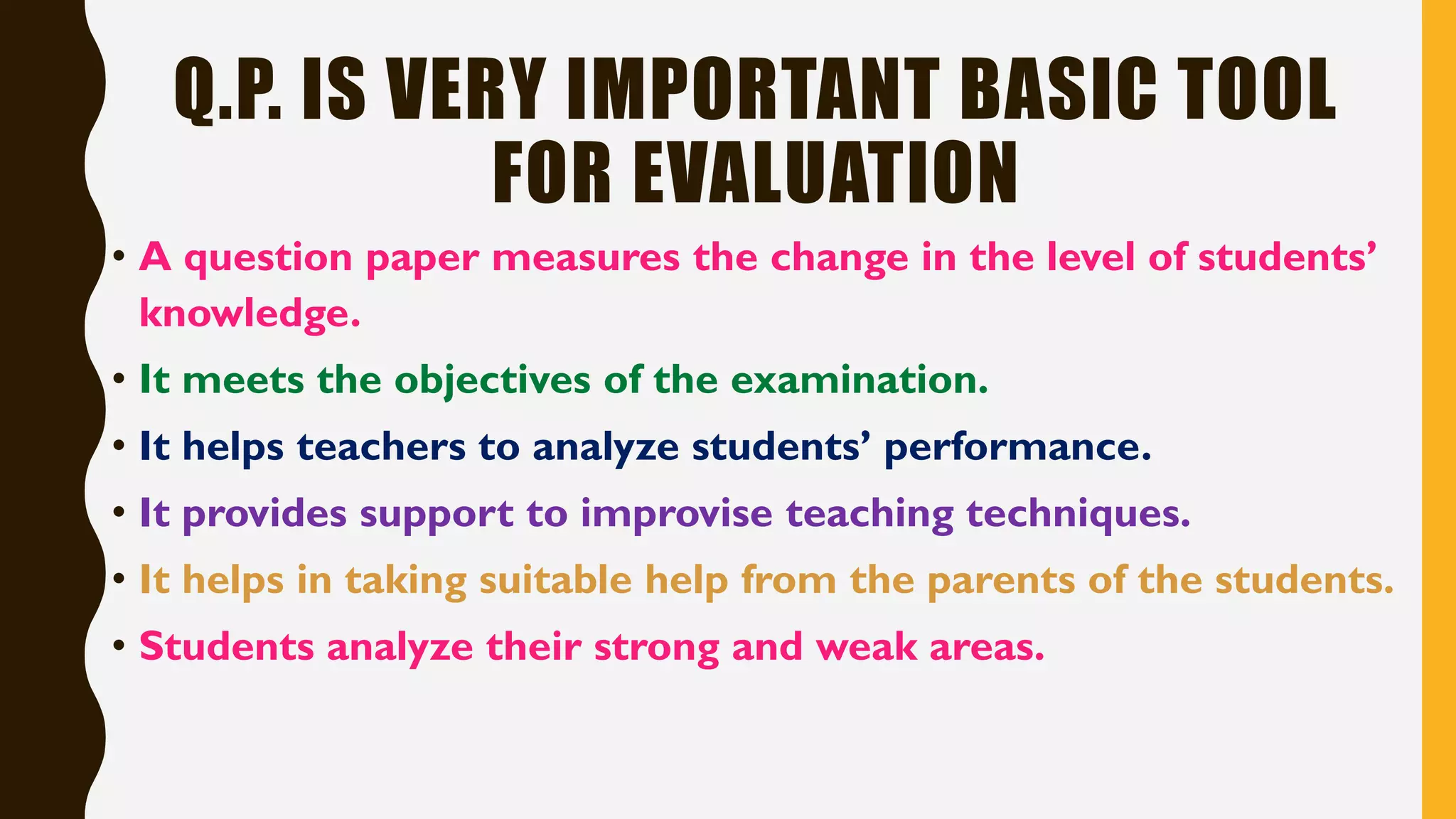 Strategies for preparing question papers | PDF