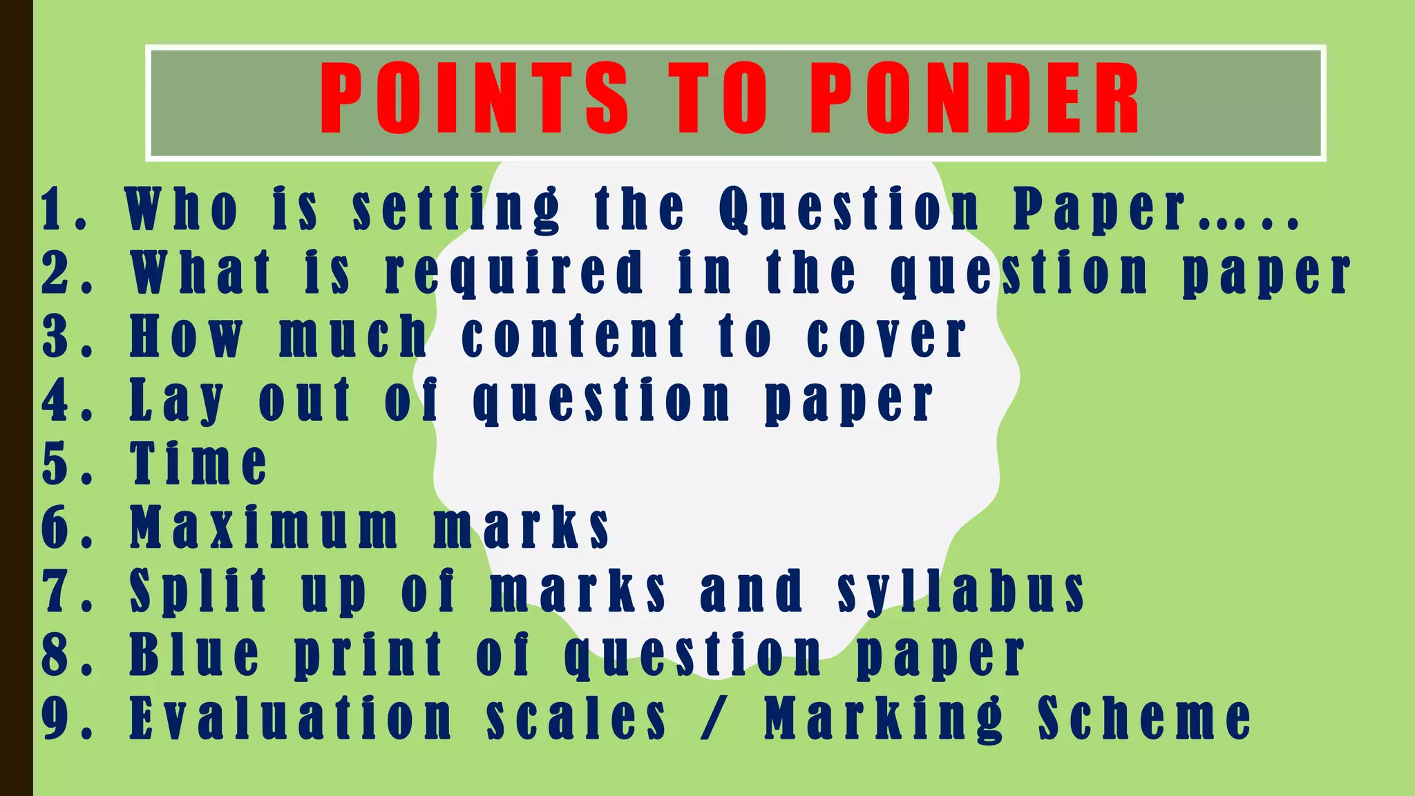 Strategies for preparing question papers | PDF