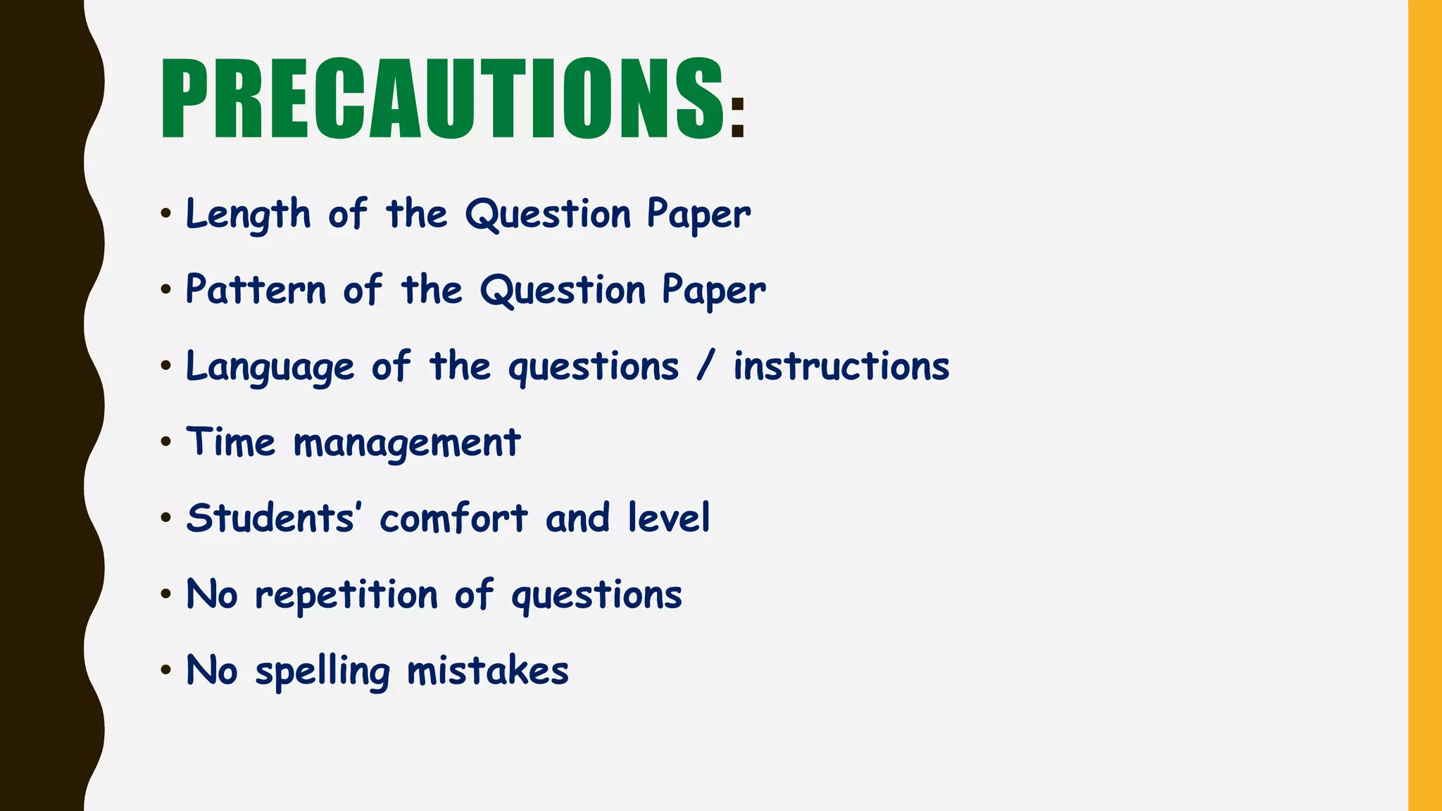 Strategies for preparing question papers | PDF