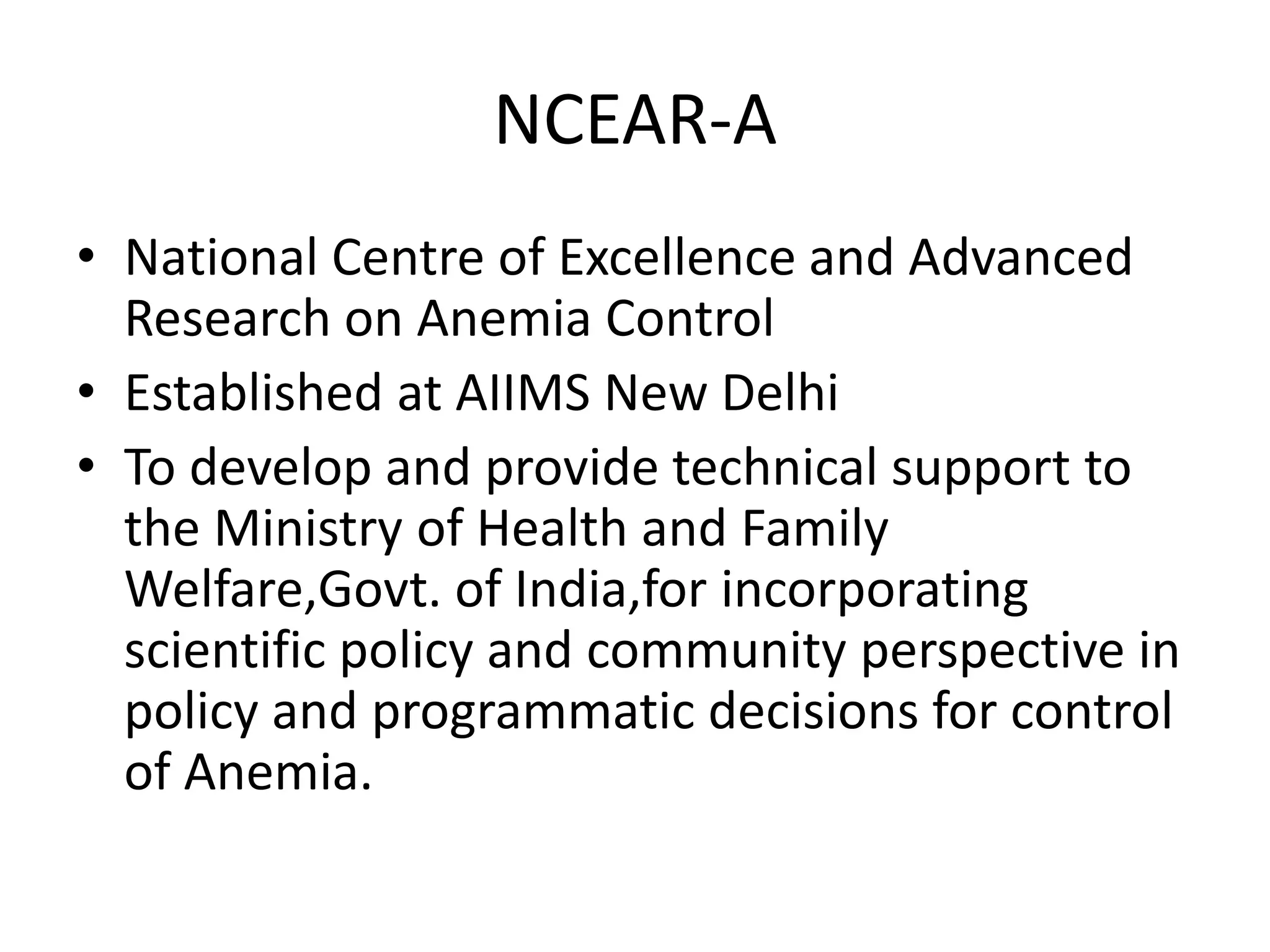 Strategies for prevention of anemia | PPTX