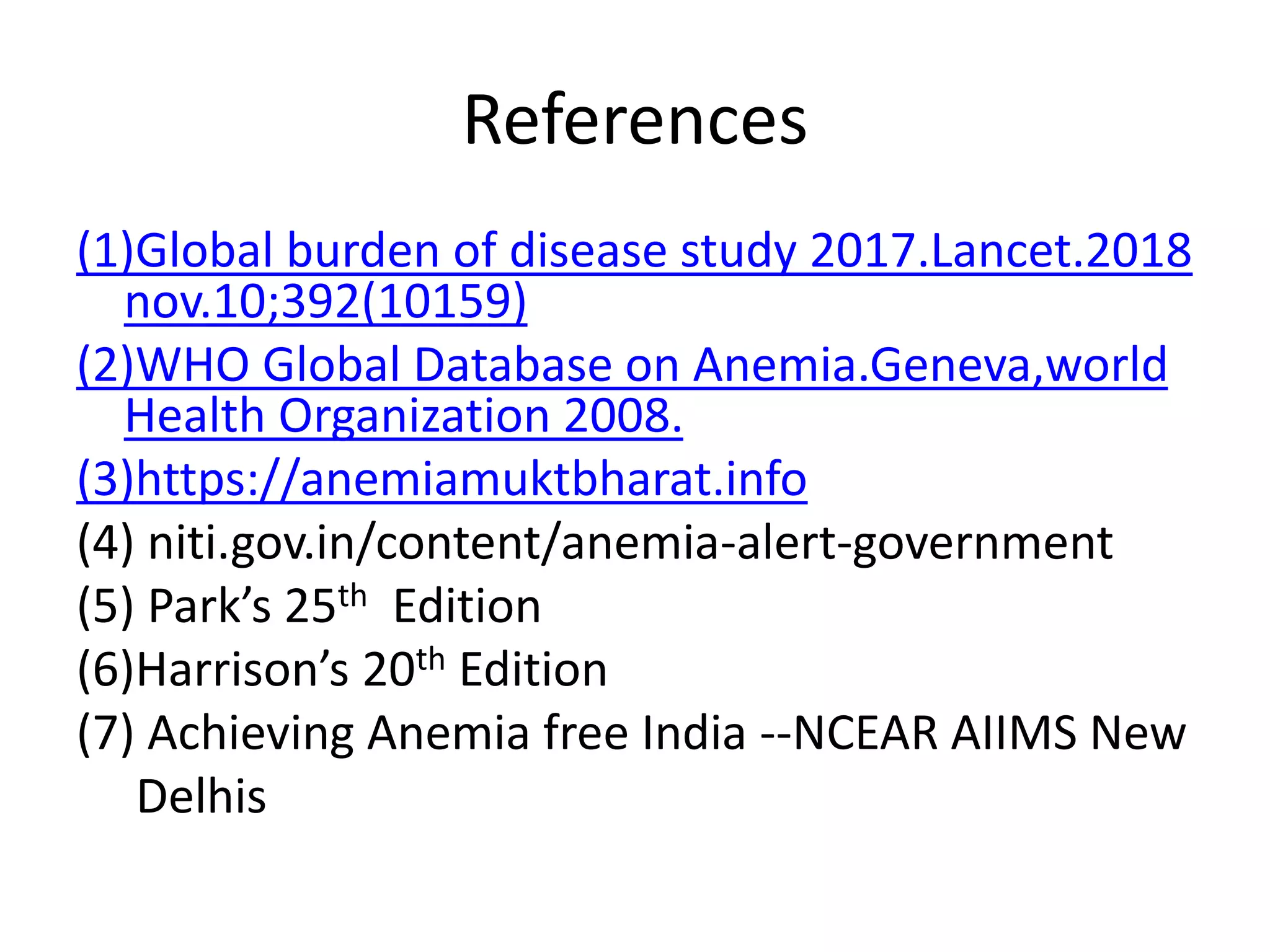 Strategies for prevention of anemia | PPTX