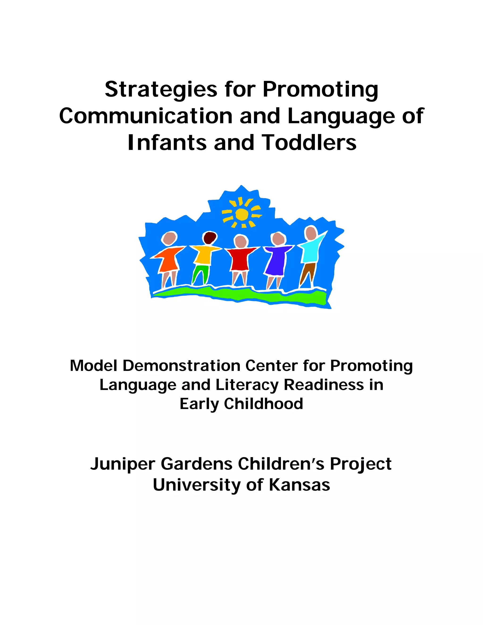 Strategies for promoting communication and language of infants and ...