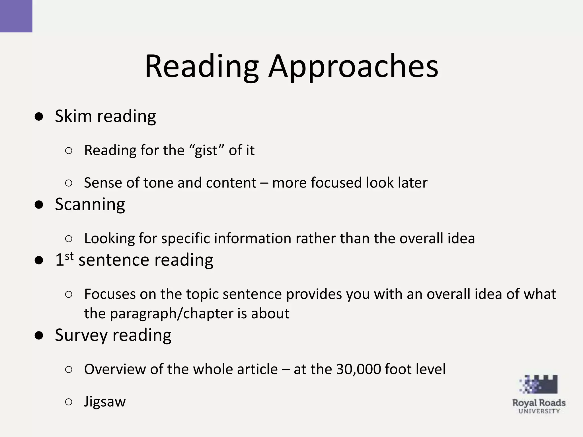 Strategies for reading critically at the graduate level April 2021 | PPT