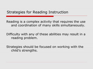 Strategies for reading instruction | PPT