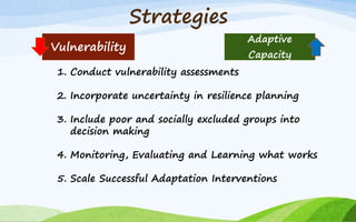 Strategies for reducing vulnerability and strengthening adaptive ...