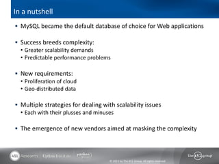 ScaleBase Webinar: Strategies for scaling MySQL | PPT