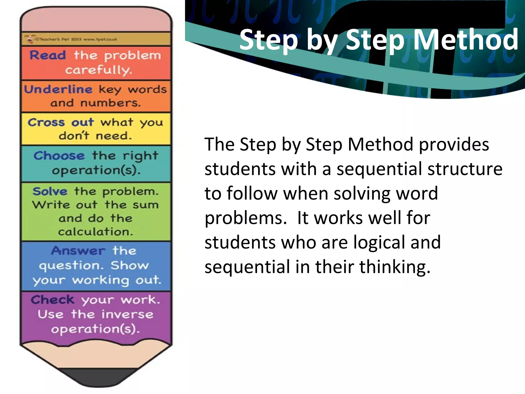 Strategies for solving math word problems | PPT