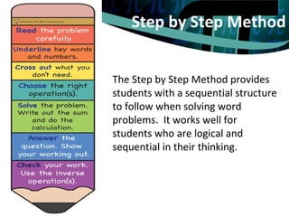 Strategies for solving math word problems | PPT