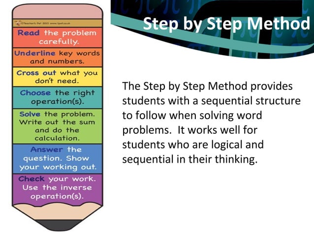 Strategies for solving math word problems | PPT | Education
