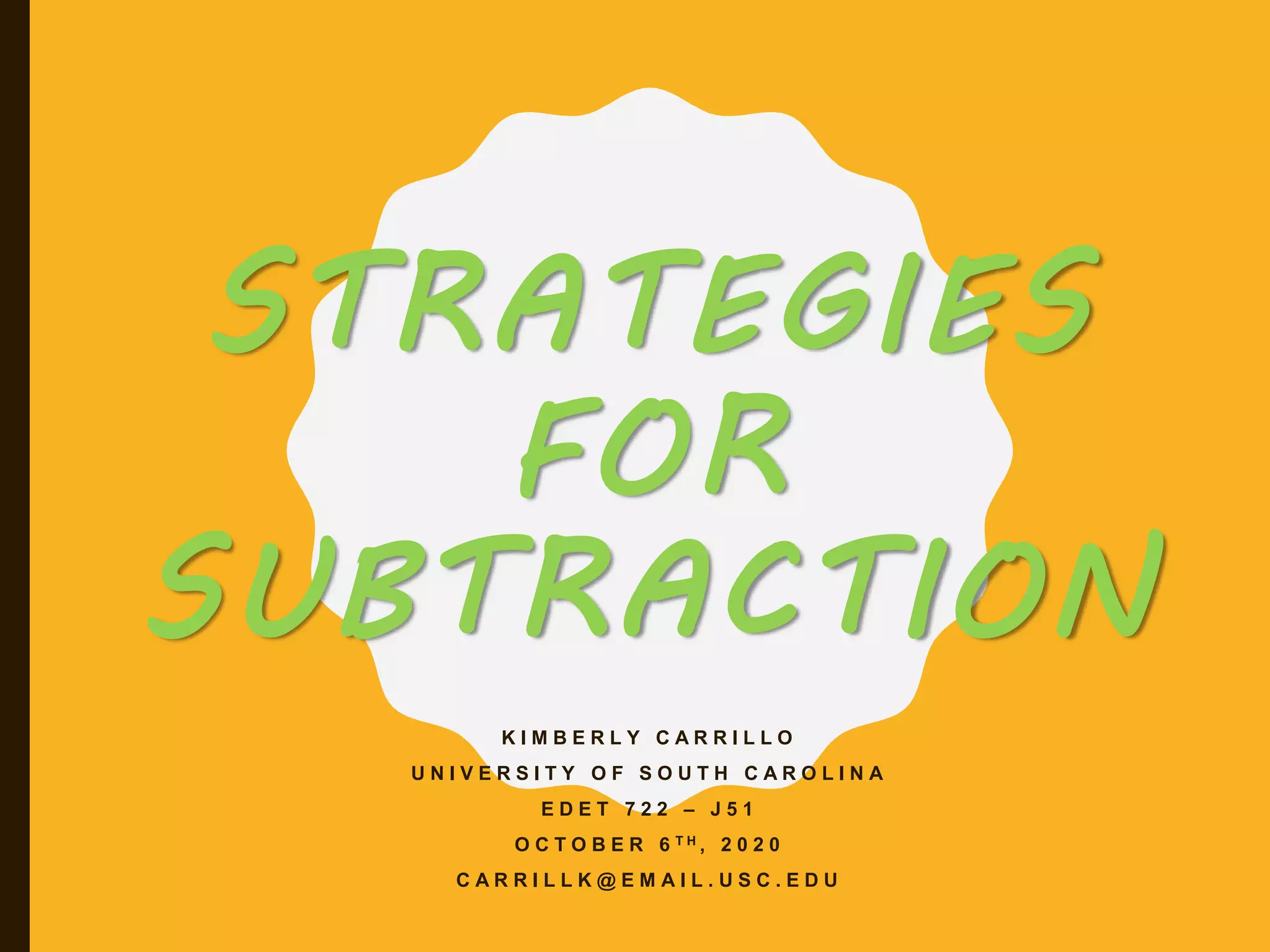 Strategies for Subtraction | PPT