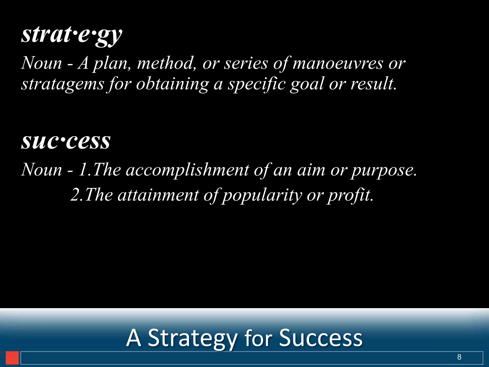 Strategies for Success | PPTX