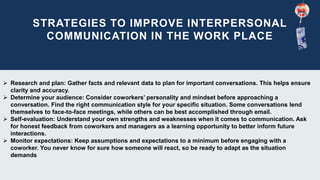 Strategies for successful interpersonal communication | PPTX