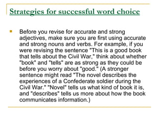 Strategies for successful word choice | PPT | Educational Assessment ...
