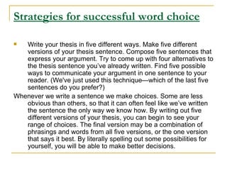 Strategies for successful word choice | PPT | Educational Assessment ...