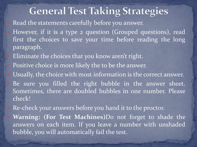 Strategies For Success: How to Approach Multiple-Choice Test | PPT