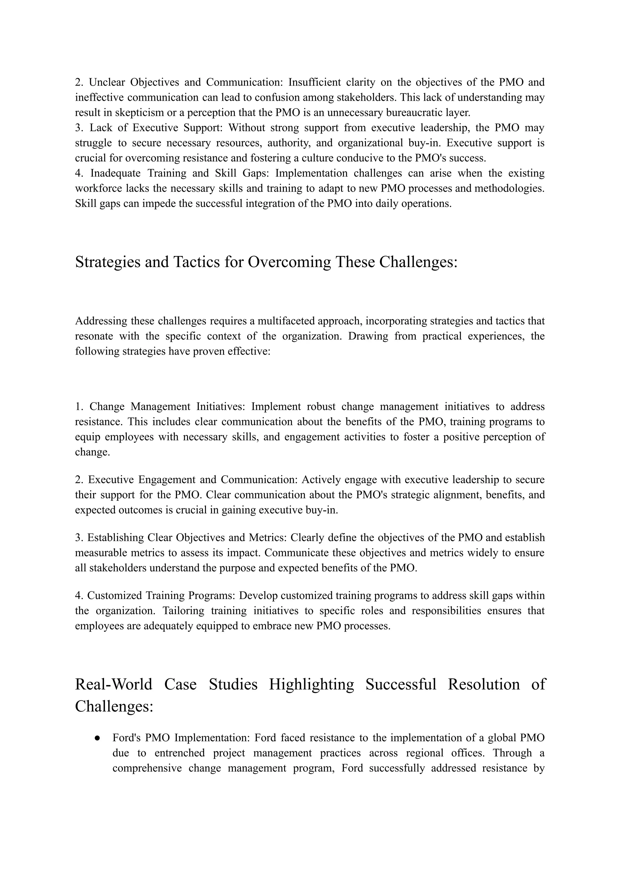 Strategies for Success Uniting PMO Frameworks and Setup Processes for Organisational Excellence ...