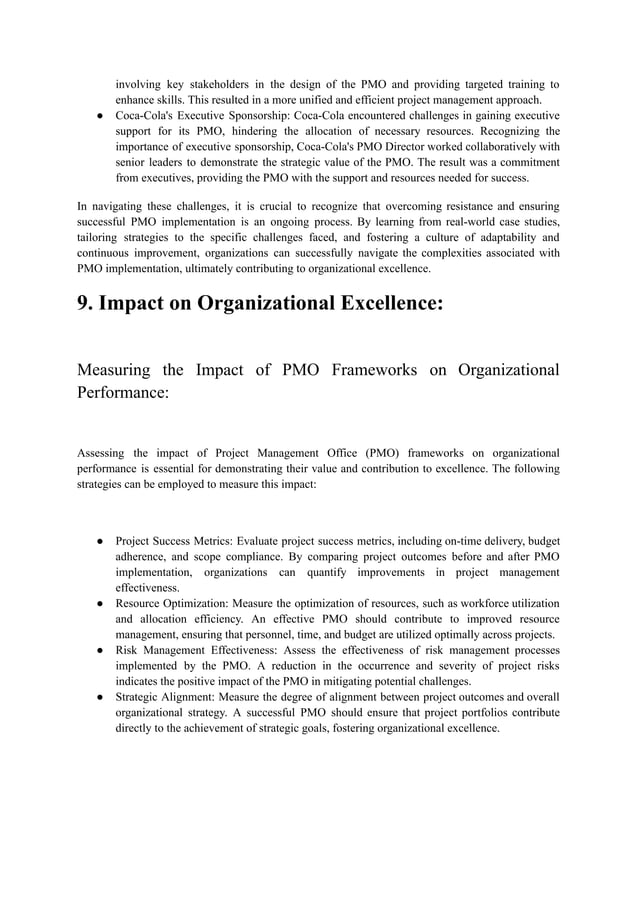 Strategies for Success Uniting PMO Frameworks and Setup Processes for Organisational Excellence ...