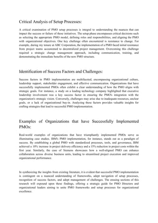 Strategies for Success Uniting PMO Frameworks and Setup Processes for ...