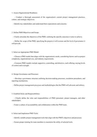 Strategies for Success Uniting PMO Frameworks and Setup Processes for ...