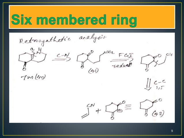 Strategies for synthesis of three,four five and six membered ring | PPT