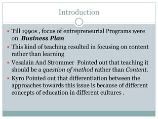 Strategies for teaching entrepreneurship | PPTX