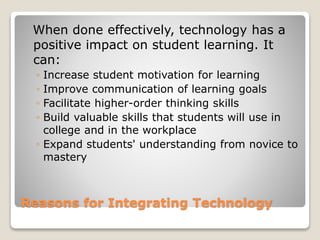 Strategies for teaching with Technology | PPTX