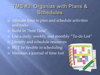 Strategies for time management and stress | PPTX