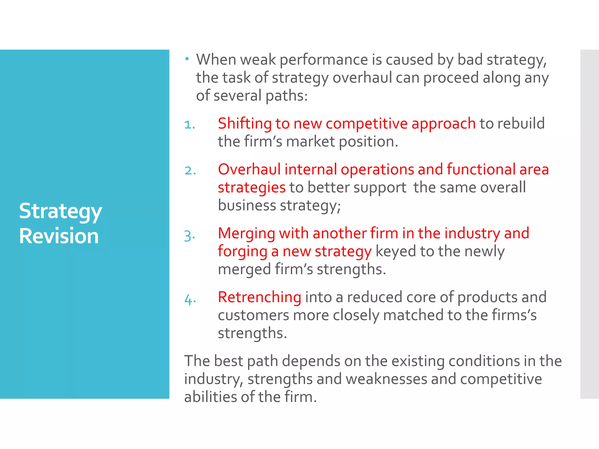 Strategies for weak & crisis ridden businesses | PPTX