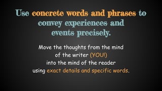 Strategies for writing effective personal narrative | PPT