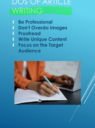 Strategies For Writing Quality Articles | PPTX