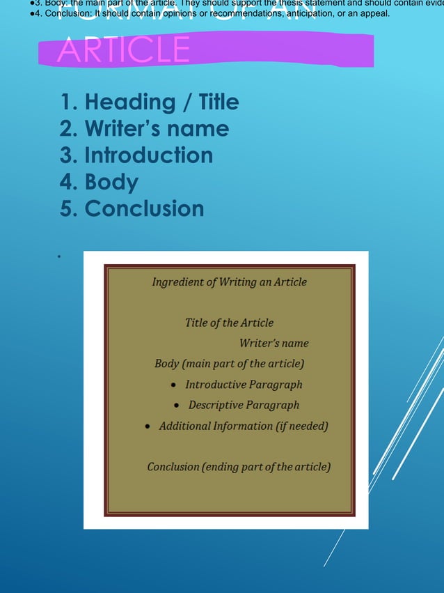 Strategies For Writing Quality Articles | PPTX