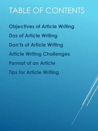 Strategies For Writing Quality Articles | PDF