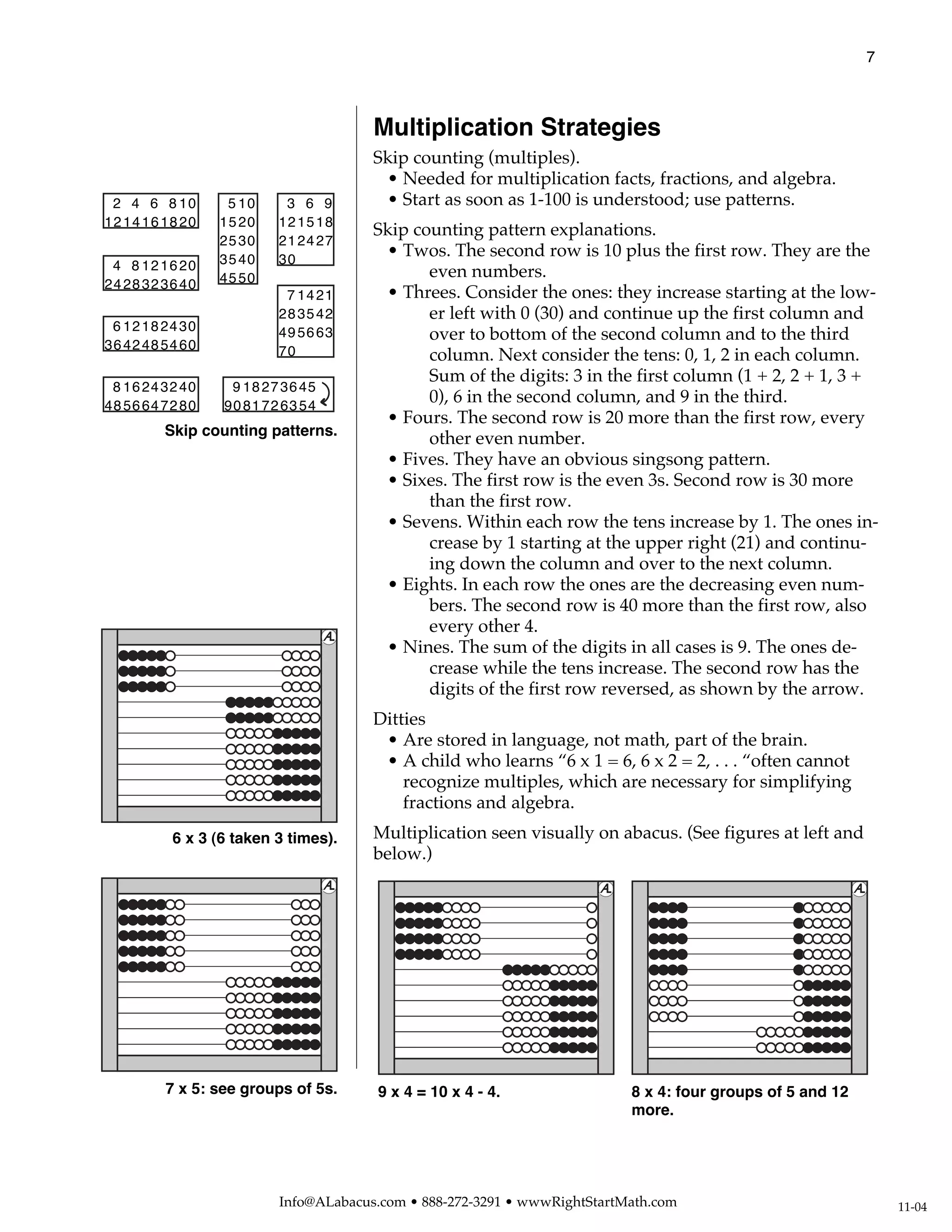 RightStart™ Mathematics Strategies Handout | PDF