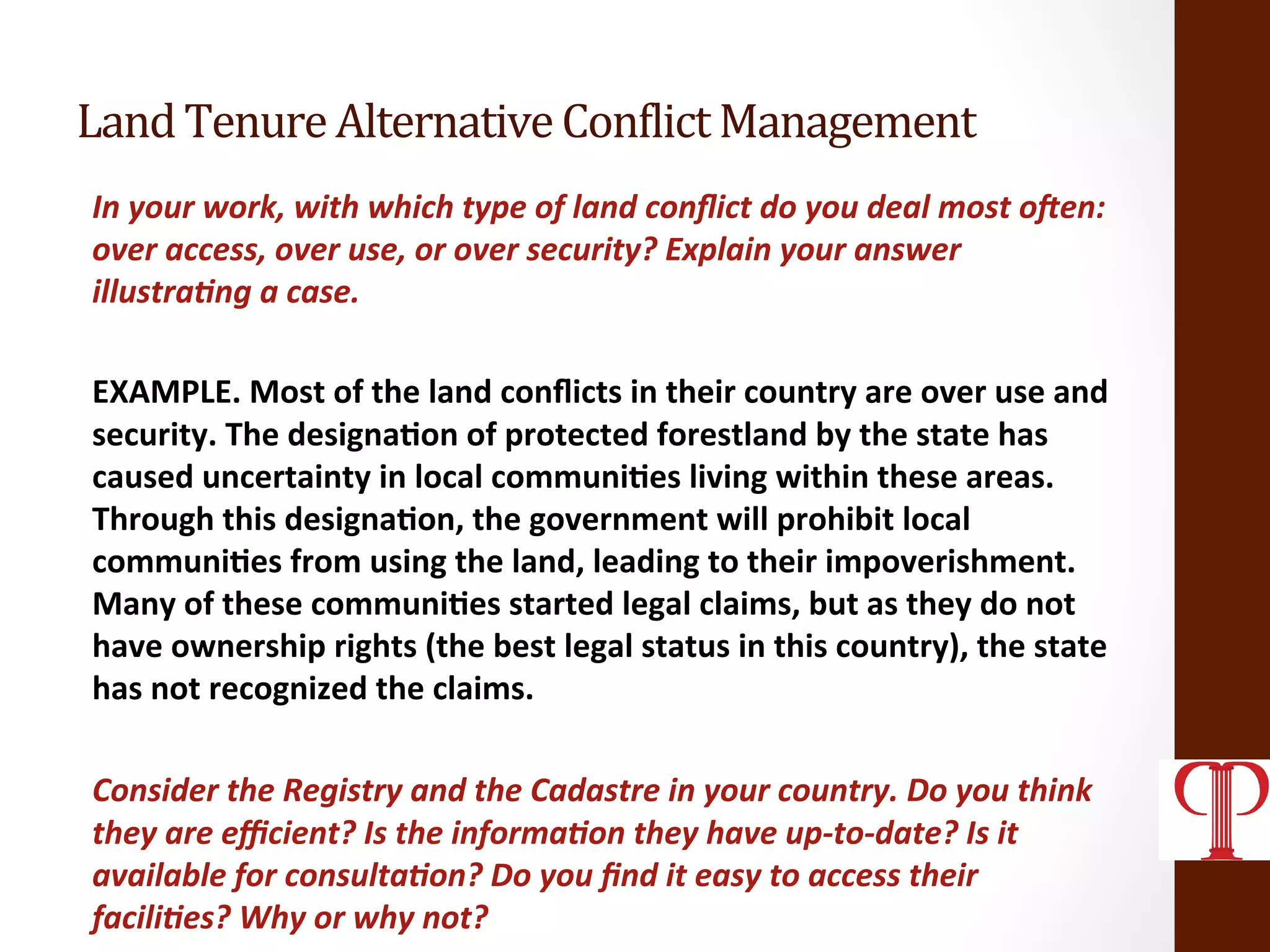 Strategies in Dispute Resolution in Land Use Conflict | PDF