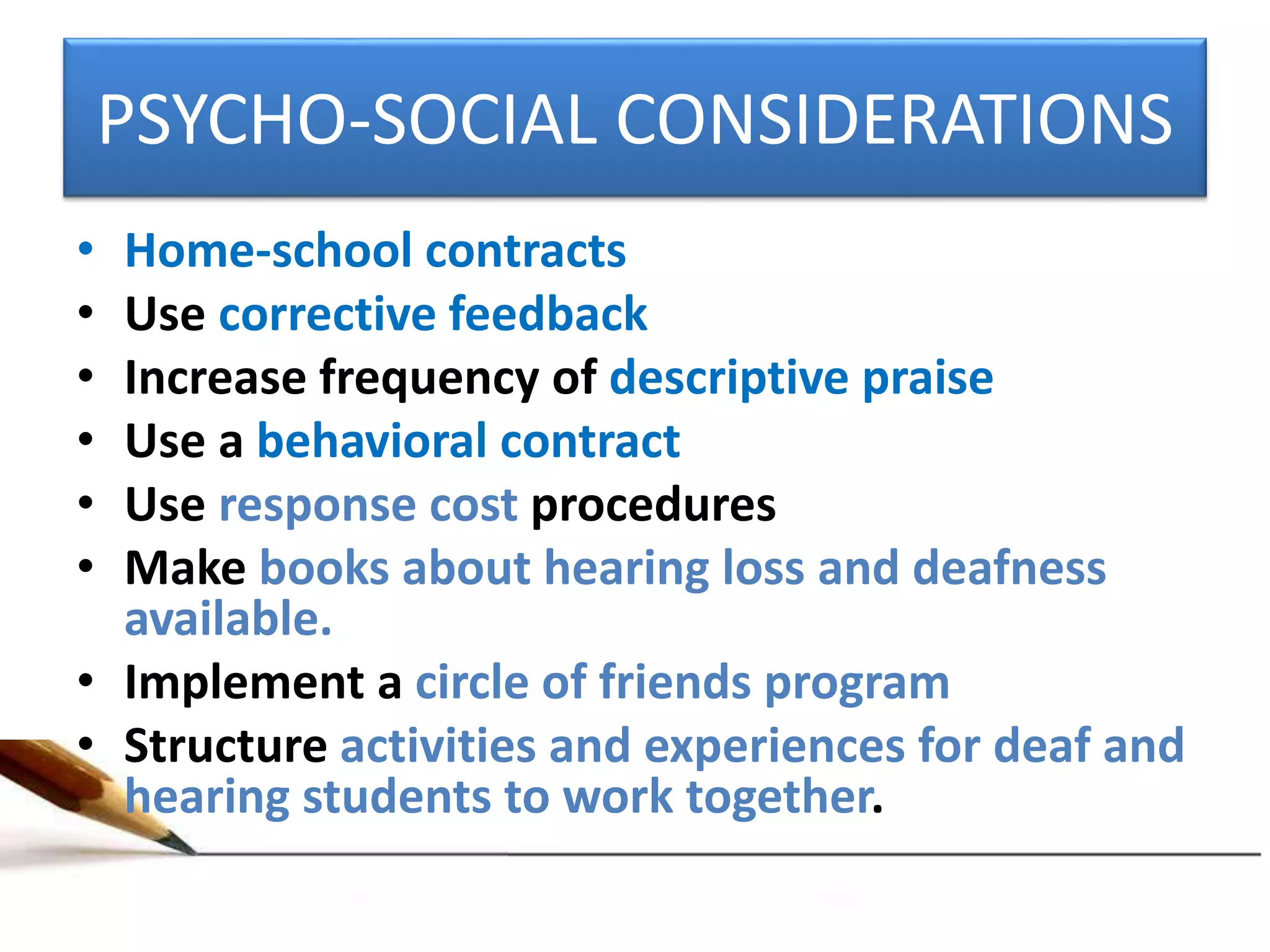 Strategies in teaching hearing impaired children in an inclusive ...