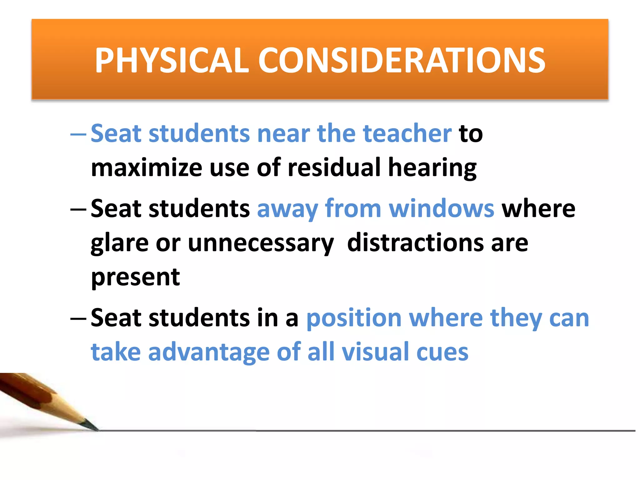 Strategies in teaching hearing impaired children in an inclusive ...