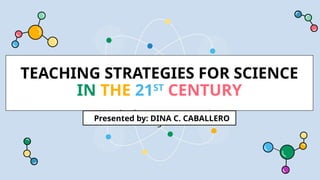 TEACHING STRATEGIES FOR SCIENCE IN THE 21ST CENTURY TEACHING IN ...