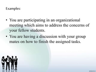 Strategies in various speech situations unit 2 | PPTX | Family and ...