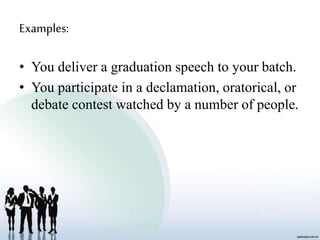 Strategies in various speech situations unit 2 | PPTX | Family and ...
