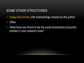 Strategies in writing JOURNAL ARTICLE.ppt