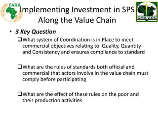 Strategies of investment in sps along the value chain | PPTX