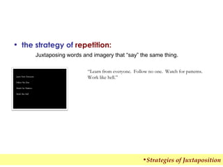 Strategies of Juxtaposition | PPT