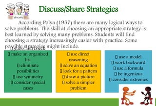 Polya's Problem-Solving Strategy | PPTX