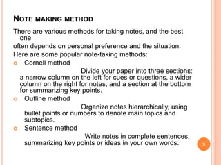 Strategies of Notes Making .pptx