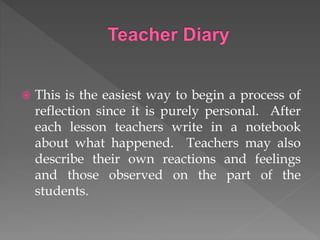 Strategies of reflective teaching | PPTX
