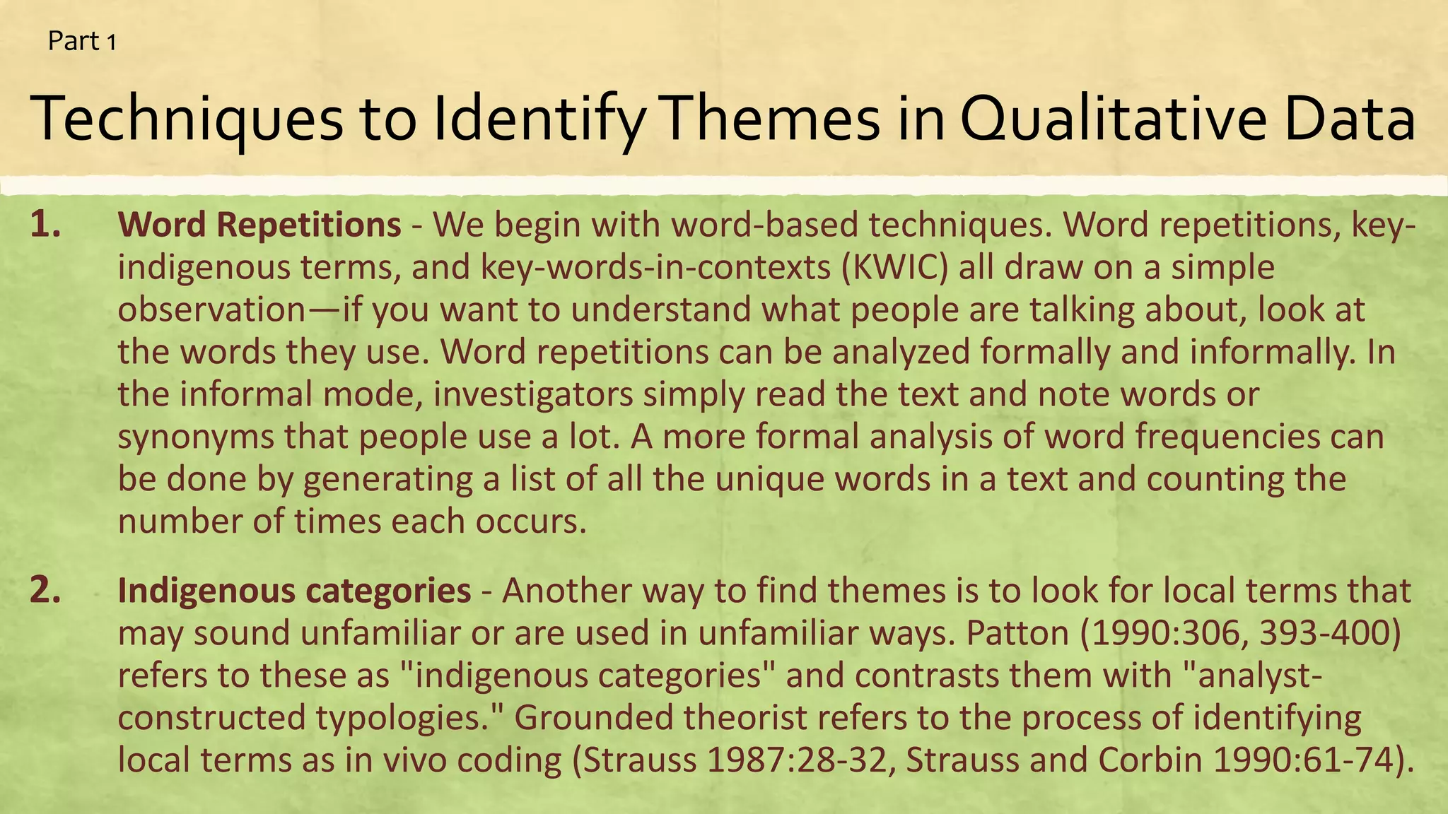 Strategies on How to Infer & Explain Patterns and Themes from Data | PPTX