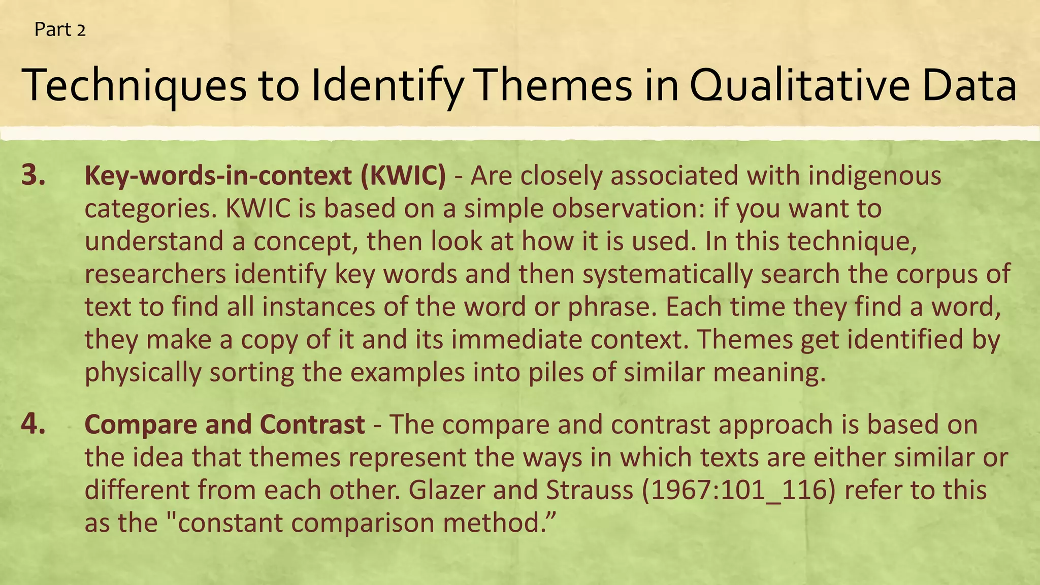 Strategies on How to Infer & Explain Patterns and Themes from Data | PPTX