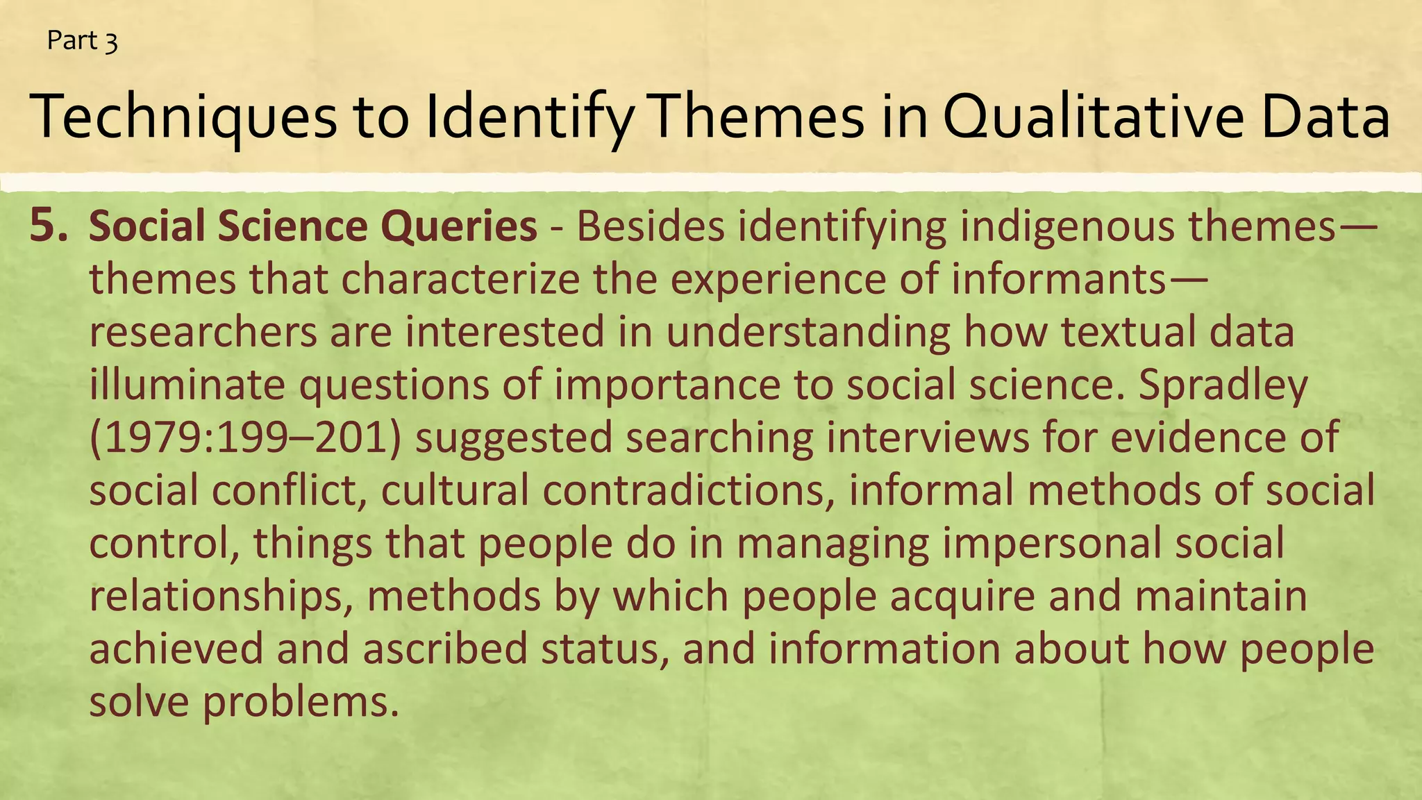 Strategies on How to Infer & Explain Patterns and Themes from Data | PPTX