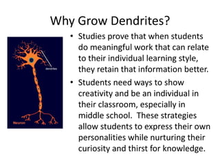 Strategies that grow dendrites | PPT